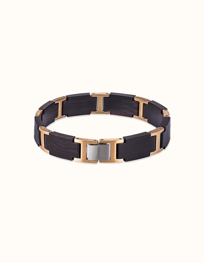 Bracelet à Maillons En Bois Noir Wood Collection